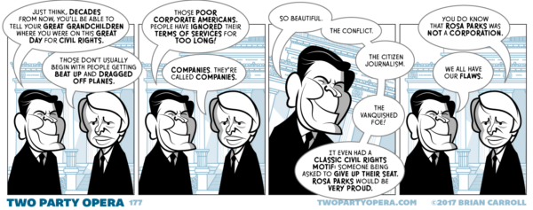 Two Party Opera – A comic about presidents and other star-spangled banter.