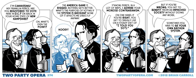 Two Party Opera – A comic about presidents and other star-spangled banter.